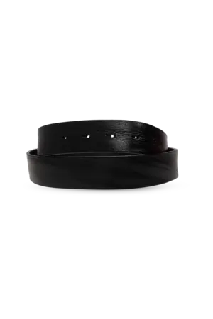 DIESEL® Leather Belt ‘b-metal Biscotto