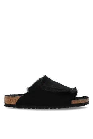 BIRKENSTOCK Solana Shearling’ Slides - Black
