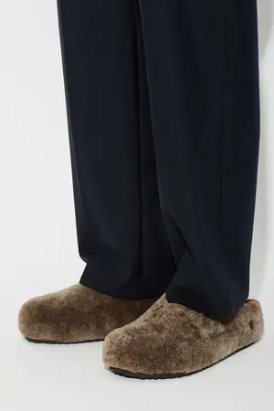 BIRKENSTOCK Amsterdam Wrapped Shearling Os’ Slides