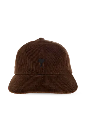 AMI Paris Corduroy Baseball Cap - Brown