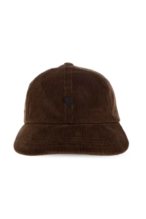 AMI Paris Corduroy Baseball Cap - Brown