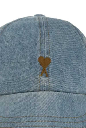 AMI Paris Denim Baseball Cap