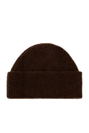 AMI Paris Cap With Embroidered Logo - Brown