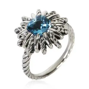 David Yurman Sterling Silver Topaz Starburst Ring