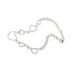 Tiffany & Co. Sterling Silver Open Heart Link Necklace