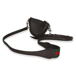 Gucci Pebbled Calfskin B Shoulder Pouch - Brown