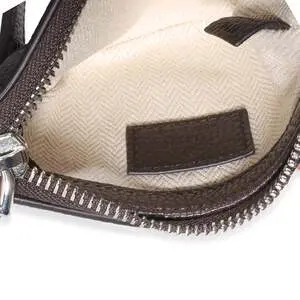 Gucci Pebbled Calfskin B Shoulder Pouch - Brown