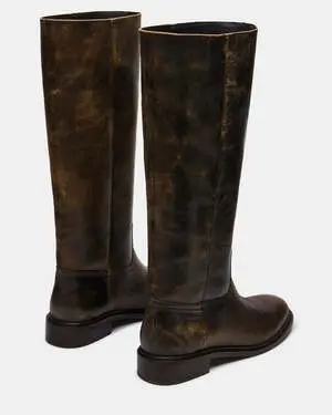 Steve Madden Marna Knee High Boots - Brown Distressed