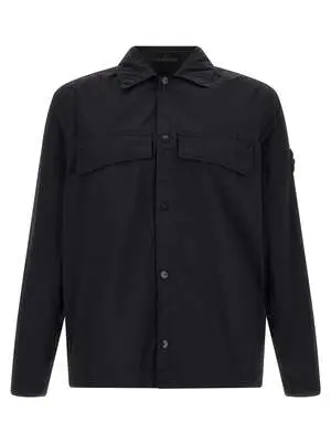 Stone Island Badge Ghost' Overshirt - Black