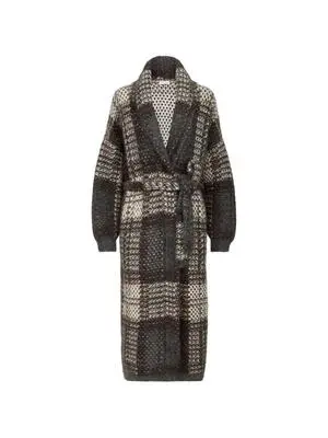Brunello Cucinelli Wool Long Cardigan - Multicolor