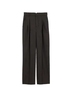 AMI Paris Wool High-waisted Trousers - Multicolor
