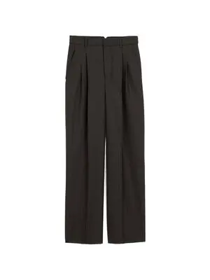 AMI Paris Wool High-waisted Trousers - Multicolor