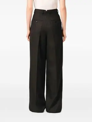 AMI Paris Wool High-waisted Trousers - Multicolor