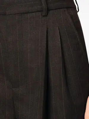 AMI Paris Wool High-waisted Trousers - Multicolor