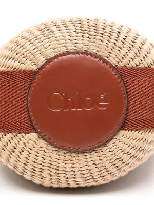 Chloé Rafia And Leather Bucket Bag