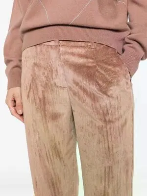 Peserico Pleated Corduroy Tapered Trousers