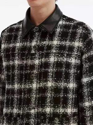 MUSIUM DIV. Check-pattern Contrast-collar Jacket