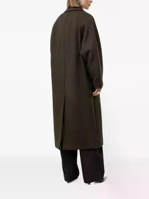 Hugo Double-breasted Oversized Coat - Brown