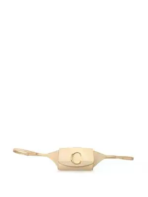 Chloé 2019 Calfskin And Suede C Belt Bag - Neutrals