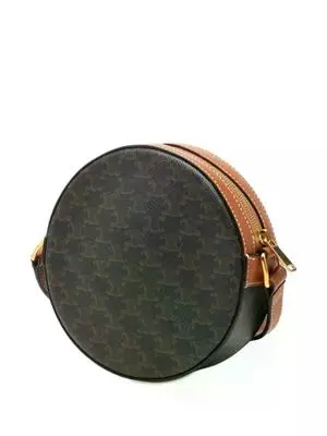 Celine 2021 Triomphe Coated Canvas Round Purse On Strap Crossbody Bag