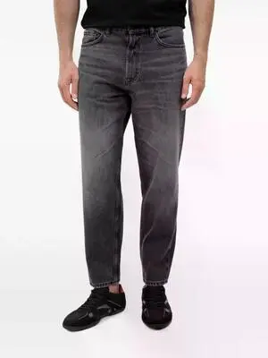Hugo Faded Logo-patch Jeans - Grey