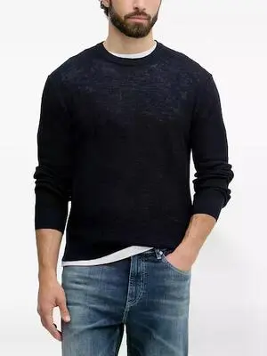 BENETTON Fine-knit Crew-neck Sweater - Blue