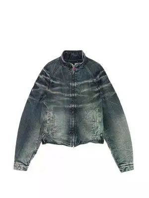 DIESEL® Faded-effect Raglan-sleeve Denim Jacket - Blue