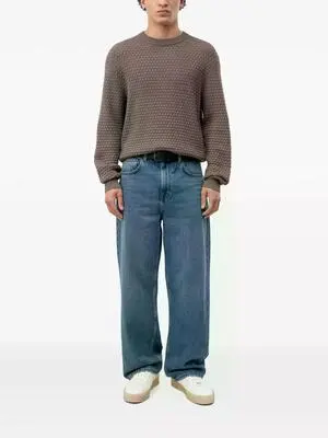Hugo Basket-weave Crew-neck Sweater