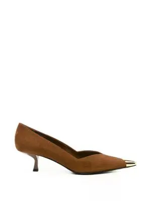 GIUSEPPE ZANOTTI Metal-tip Kitten-heel Pumps - Brown