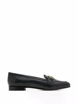 FERRAGAMO Gancini Ornament Moccasins - Black