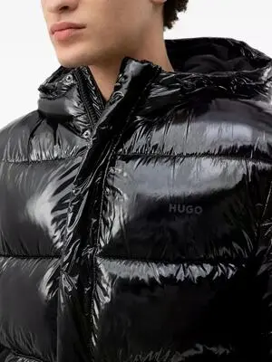 Hugo Glossy-finish Hooded Puffer Jacket