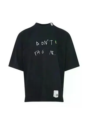 Mihara Yasuhiro Don't Tag Me. Printed Cotton T-shirt - Black
