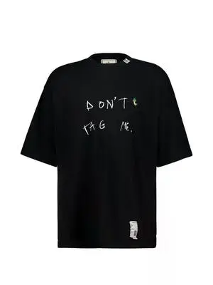 Mihara Yasuhiro Don't Tag Me. Printed Cotton T-shirt - Black
