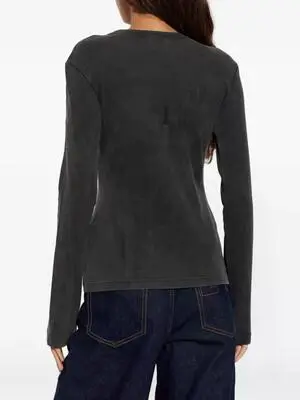 Off-White Ribbed-knit Logo-embroidered Top