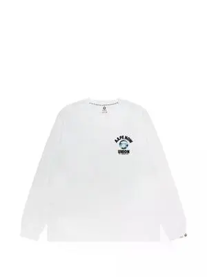 AAPE BY *A BATHING APE Logo-print Long-sleeve T-shirt - White