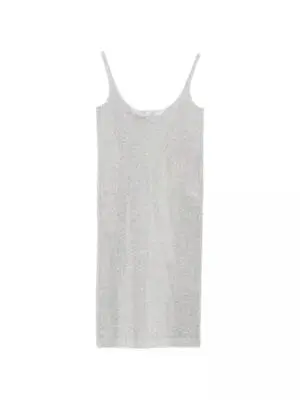 Gucci Mini Rhinestone-embellished Slip Dress - Silver