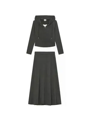B+AB Hooded Two-piece Skirt Set