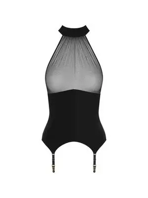SCANDALE Nuit Fauve Suspender Top - Black