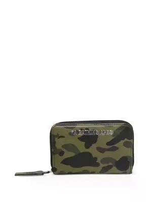 A BATHING APE 1st Camo Zip-around Wallet - Green