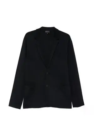 Emporio Armani Single-breasted Notch-lapel Jacket - Black
