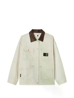 Izzue Raw-edge Contrast-collar Jacket