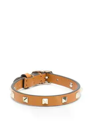 Valentino Garavani Rockstud Leather Bracelet - Brown