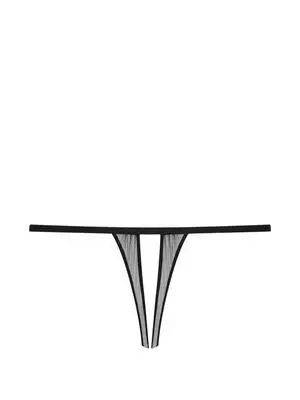 SCANDALE Nuit Fauve Mesh-panelled Thong