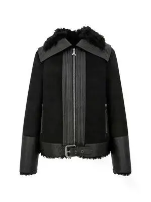 Patrizia Pepe Belted Faux-shearling Jacket