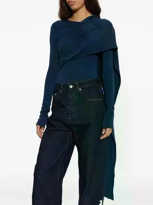 Off-White Draped Asymmetric Bodysuit