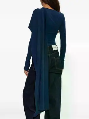 Off-White Draped Asymmetric Bodysuit