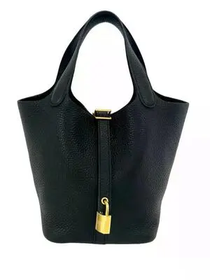 Hermès 2020 Clemence Picotin Lock 18 Handbag - Black