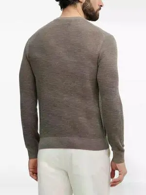 BENETTON Waffle-knit Crew-neck Sweater