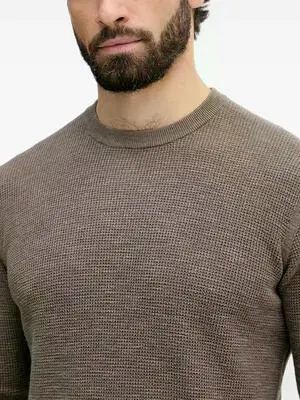 BENETTON Waffle-knit Crew-neck Sweater