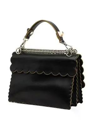 Fendi 2010-2026 Medium Scalloped Leather Kan I Satchel